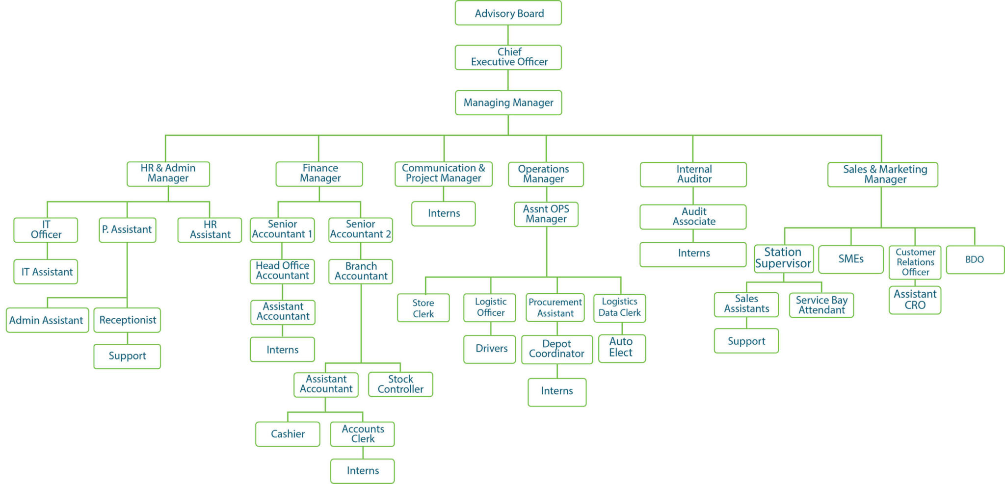 Organization Structure – Green Wells Energies
